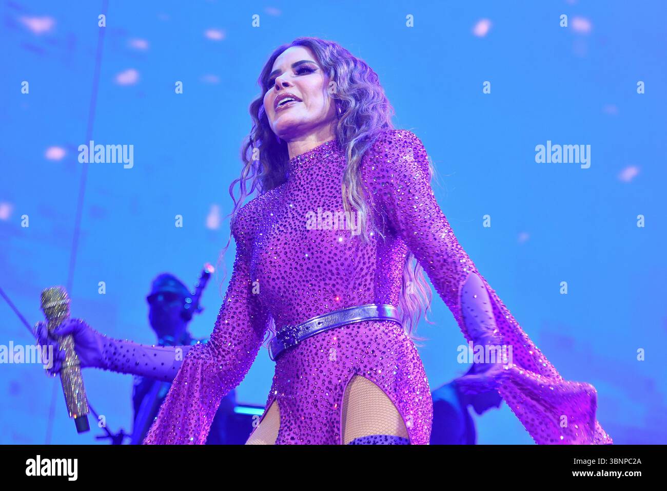 Mexican singer Gloria Trevi performs live during a concert at the ...