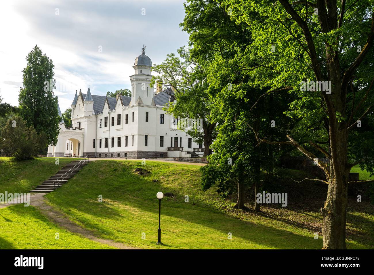 Alatskivi Manor, a historic neo-Gothic castle surrounded by parkland ...