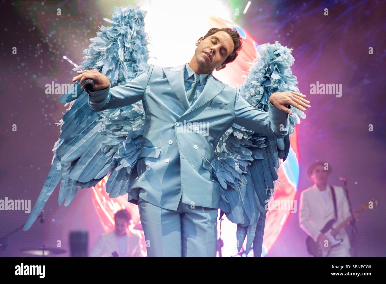 Leeds, England, 3rd July, 2025. Mika playing the opening night of ...