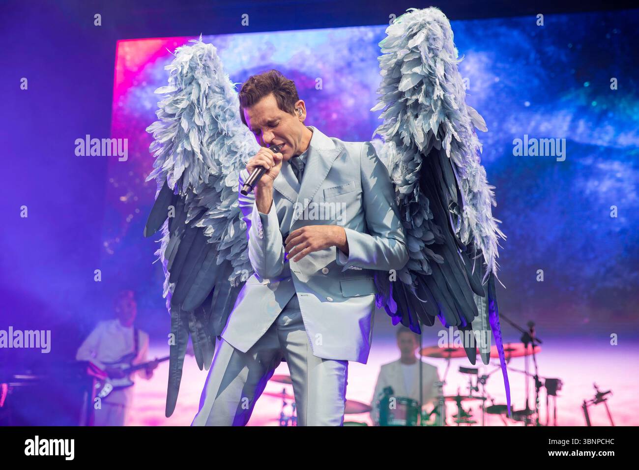 Leeds, England, 3rd July, 2025. Mika playing the opening night of ...