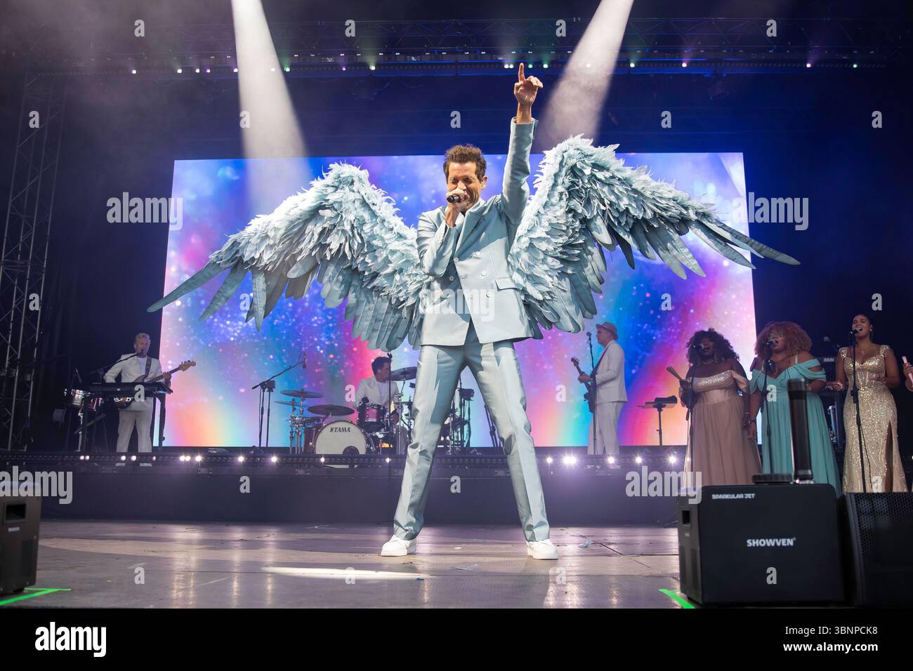 Leeds, England, 3rd July, 2025. Mika playing the opening night of ...