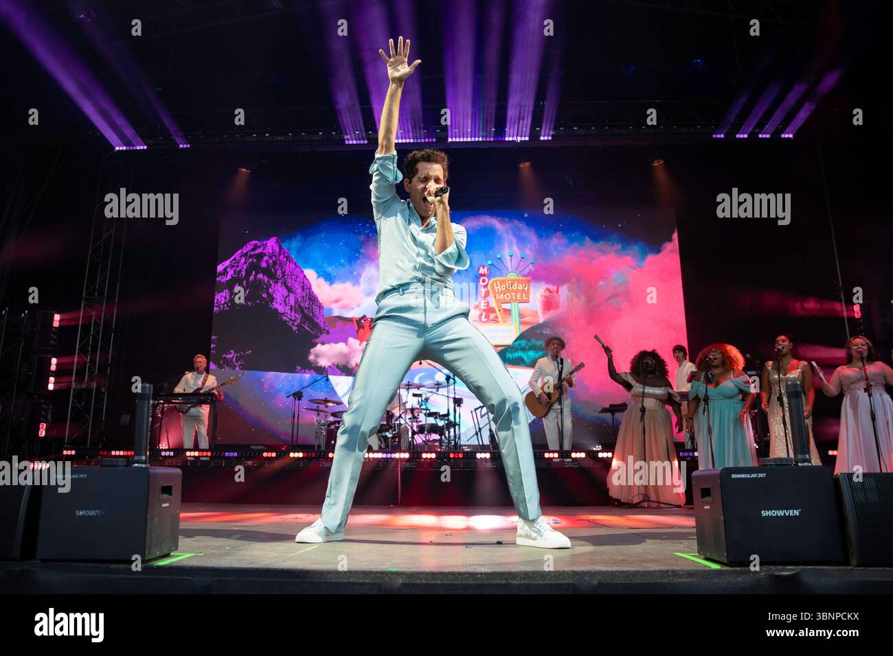 Leeds, England, 3rd July, 2025. Mika playing the opening night of ...