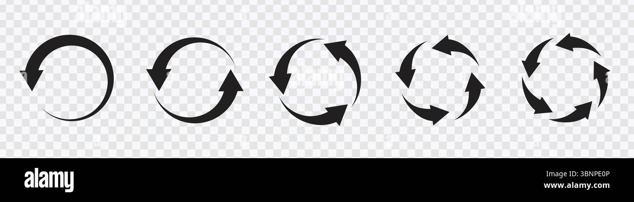 "Recycle Icons - Refresh, Circular Arrows, Loop, Reload, Repeat Stock Vector Image & Art - Alamy