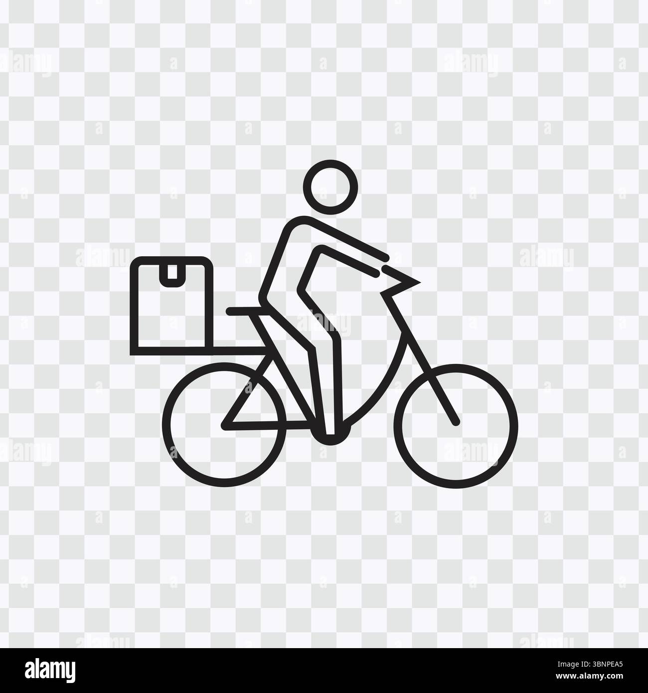 "Delivery Bicycle Icon - Courier, Bike, Package Delivery, Logistics ...