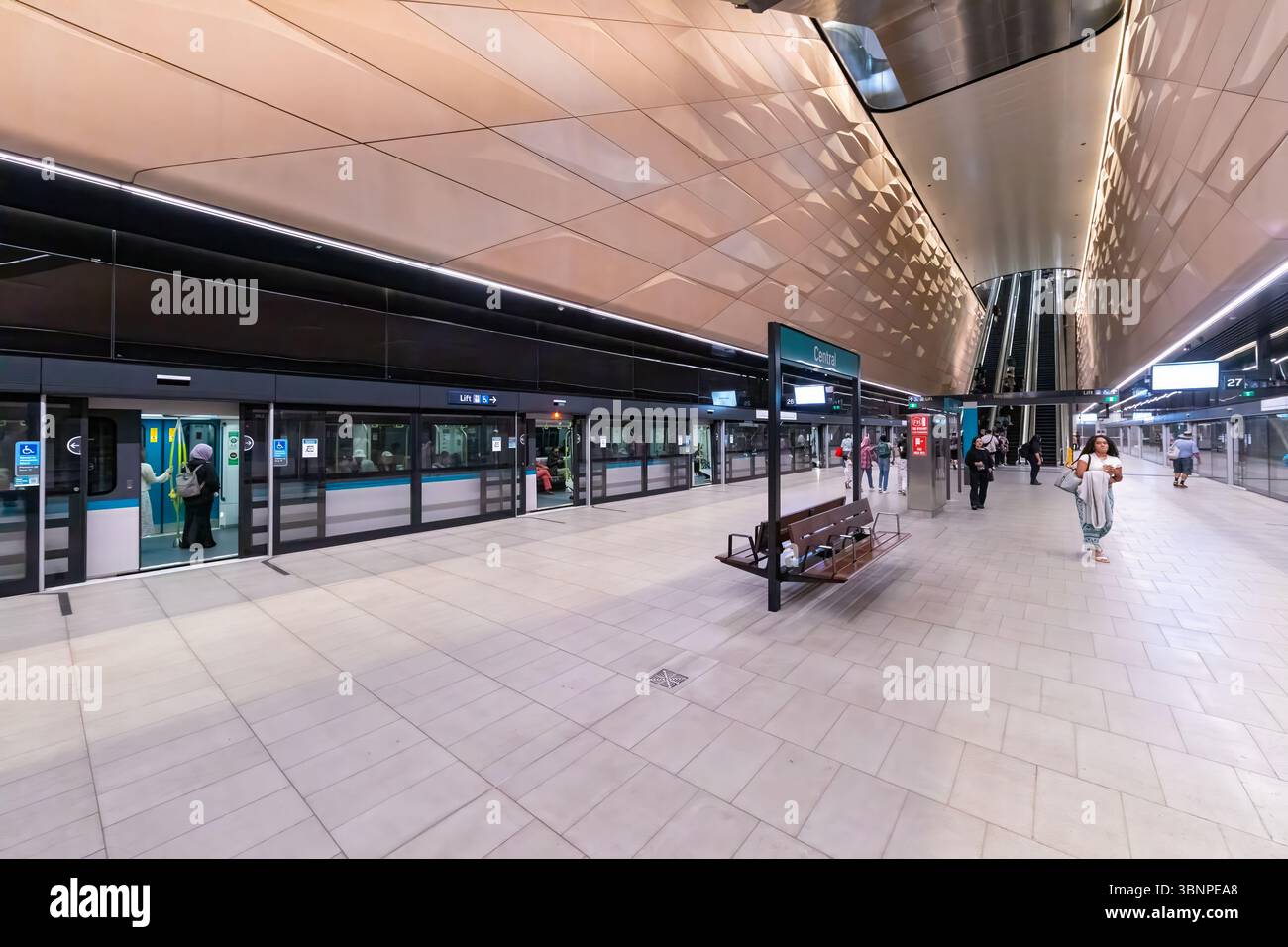 The modern driverless 'Sydney Metro' train line opened in 2024 and runs ...