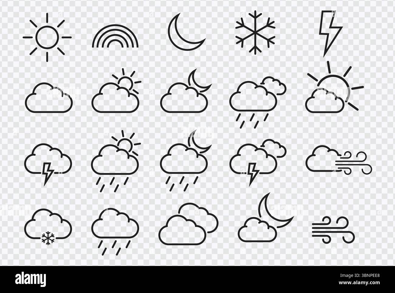 Snow storm clouds sun Stock Vector Images - Alamy