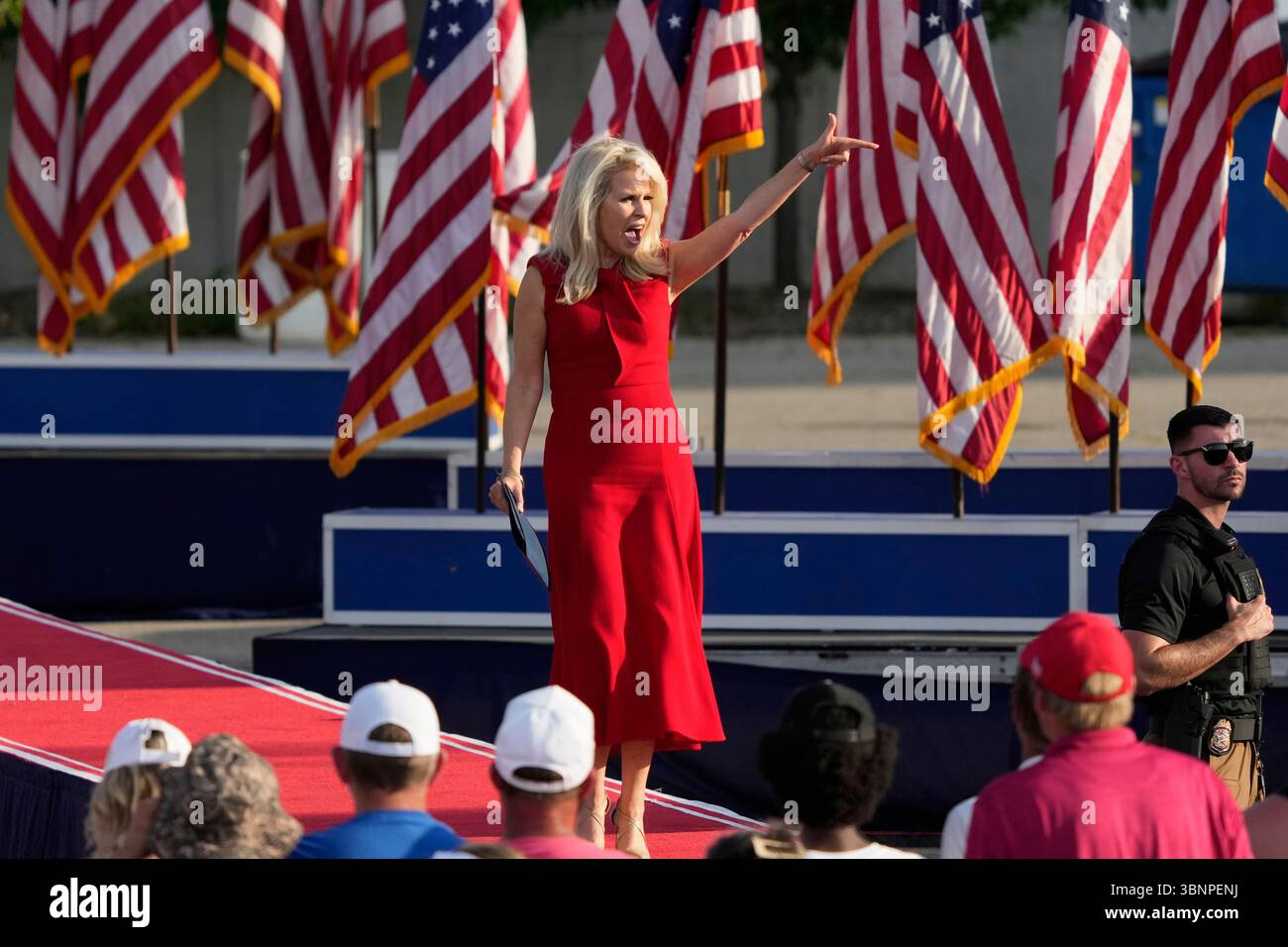 Monica Crowley, Chief of Protocol of the United States, arrives before ...