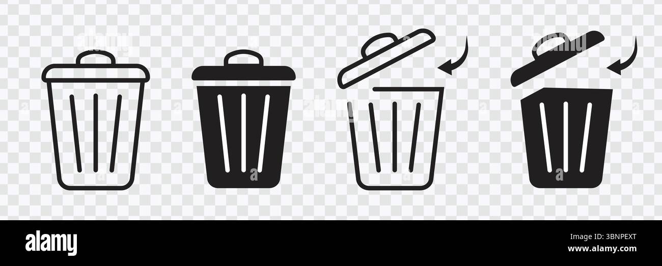 Vector trash can designs hi-res stock photography and images - Alamy