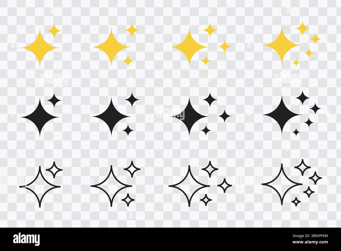Shining stars glow in Stock Vector Images - Alamy