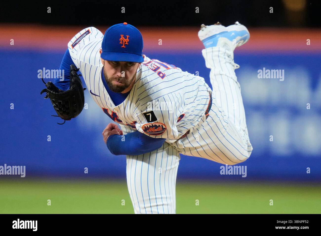 New York Mets' David Peterson pitches during the second inning of a ...
