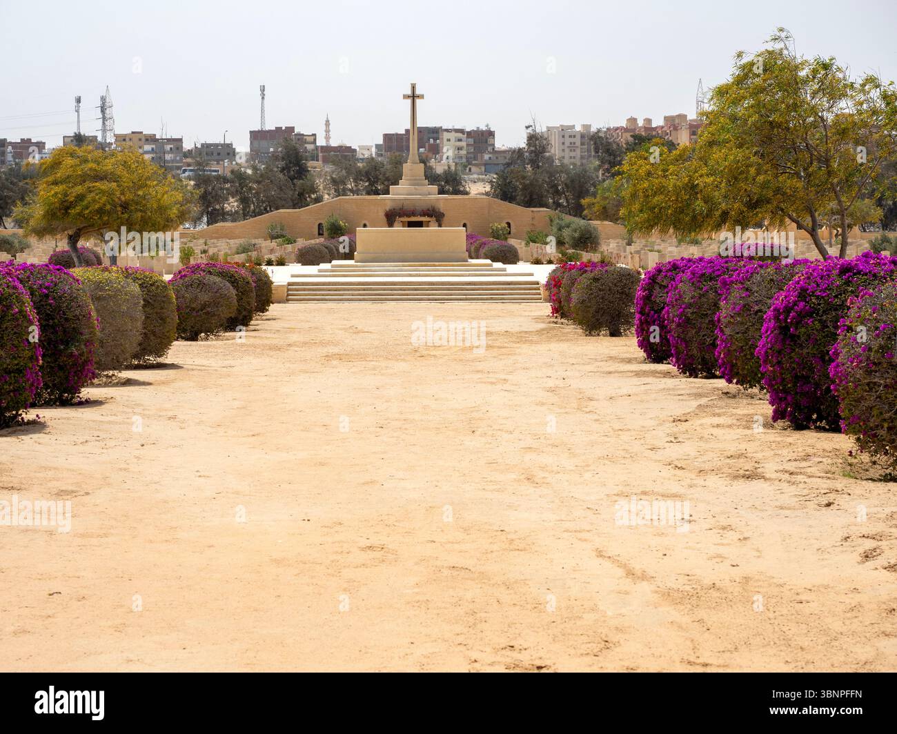 The Cross of Sacrifice at the Commonwealth War Cemetery, El Alamein ...