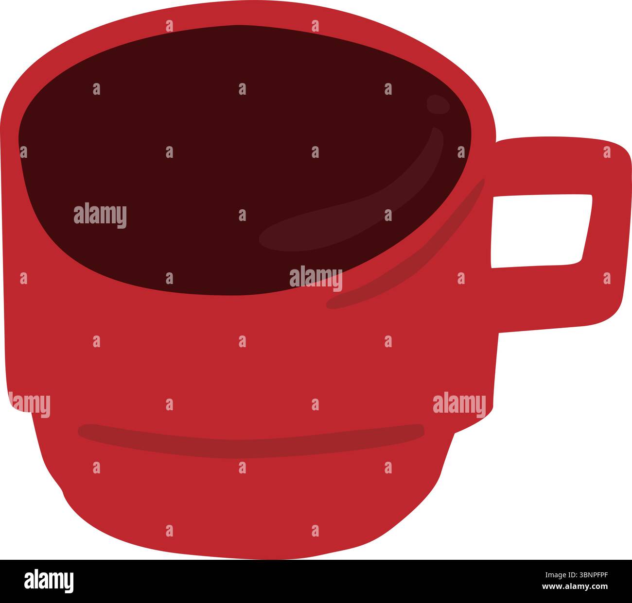 Vector red mug hot Cut Out Stock Images & Pictures - Alamy