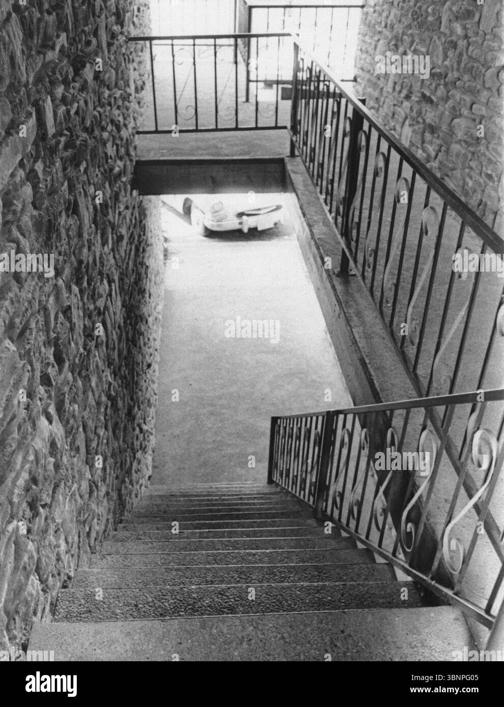 The stairs leading to the second floor apartment believed to be the ...