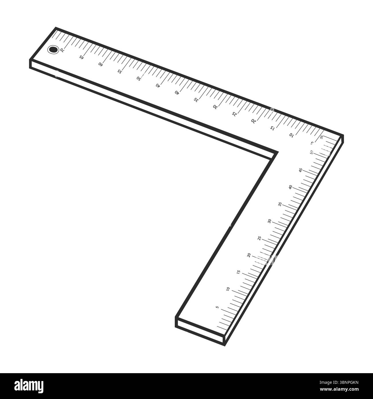 Illustration of a Technical Square Ruler for Measuring and Precision ...
