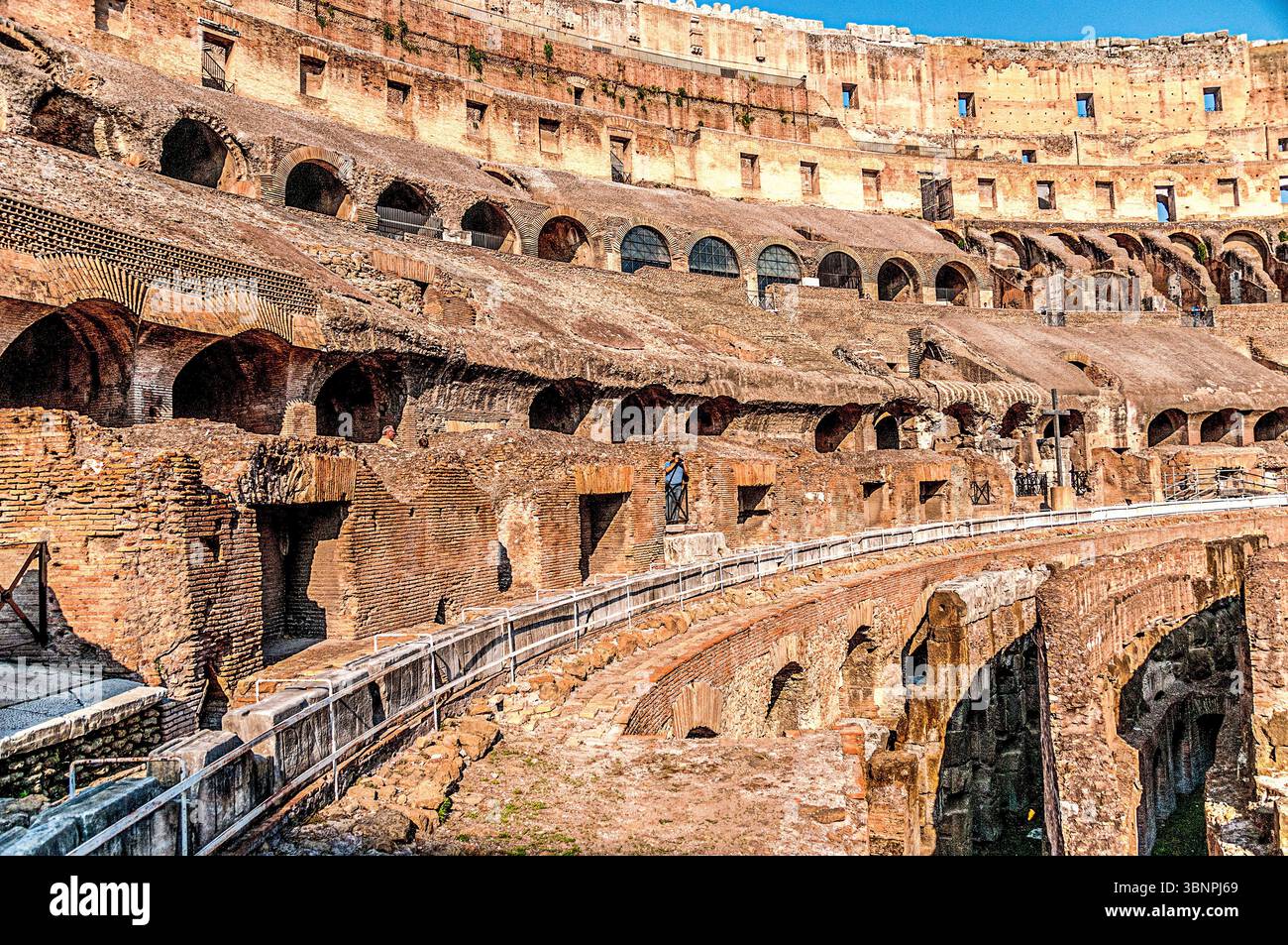 Rome, Italy Sep 28, 2009: Roman Colosseum underground tunnels and ...