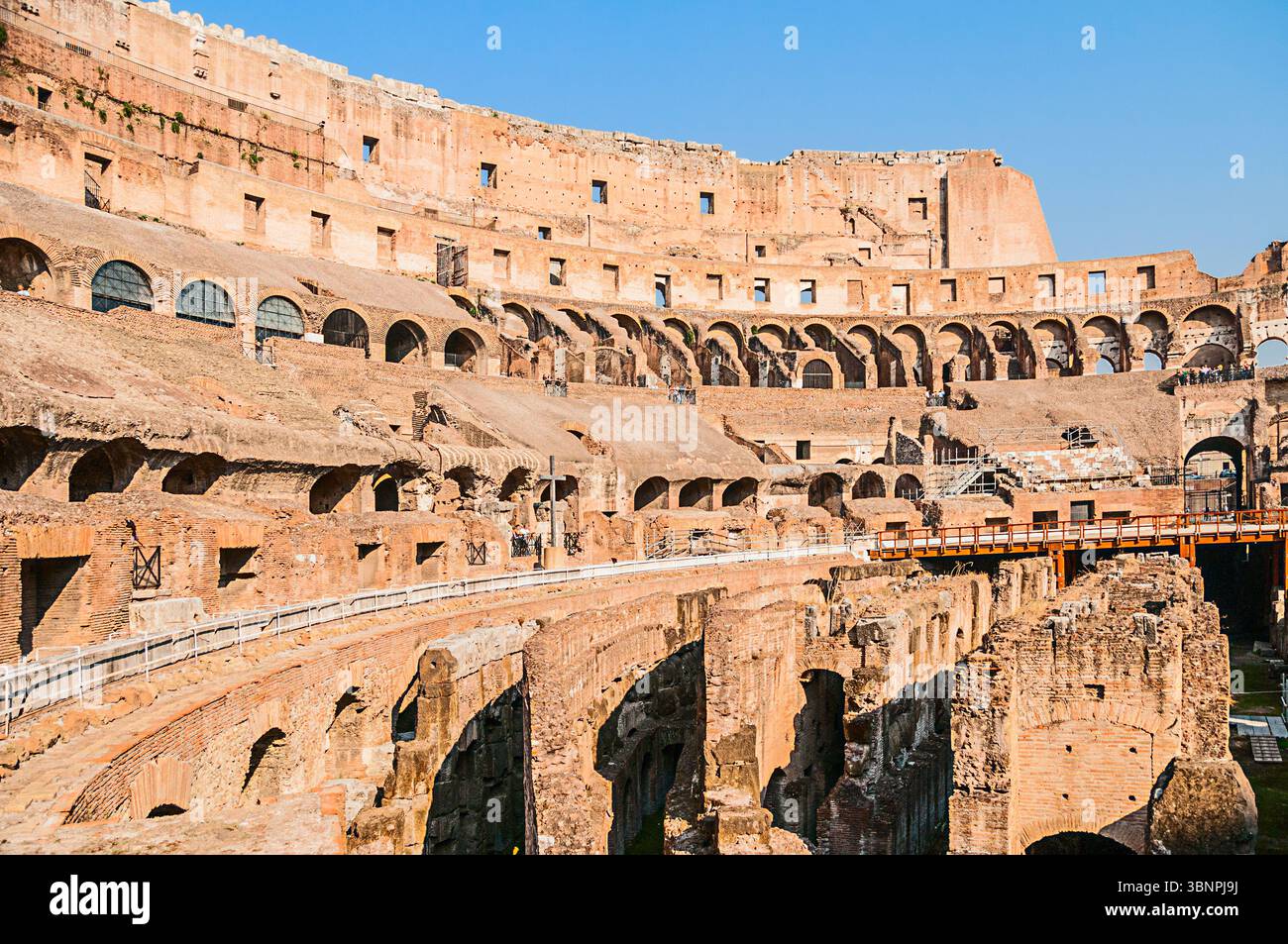 Rome, Italy Sep 28, 2009: Roman Colosseum underground tunnels and ...