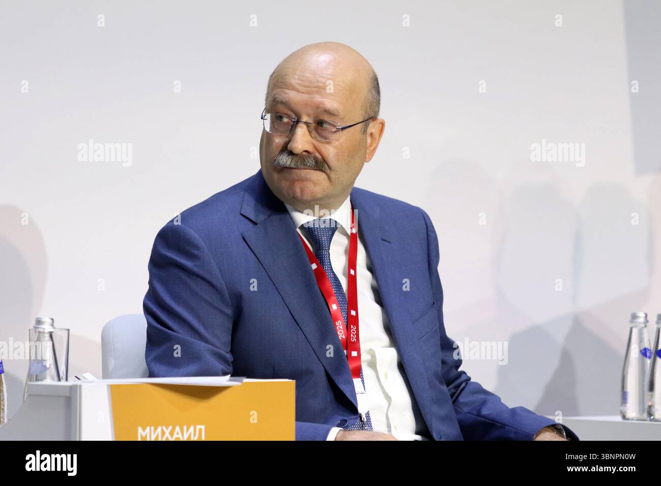 Mikhail Zadornov, Economist seen during the session Growth, demand and ...