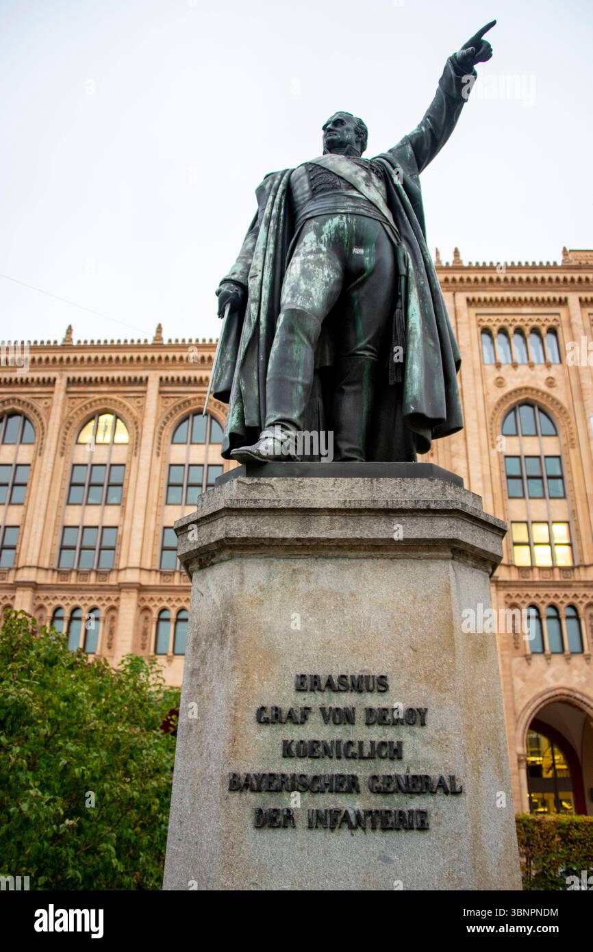 Bronze Statue of Bernhard Erasmus von Deroy Stock Photo - Alamy