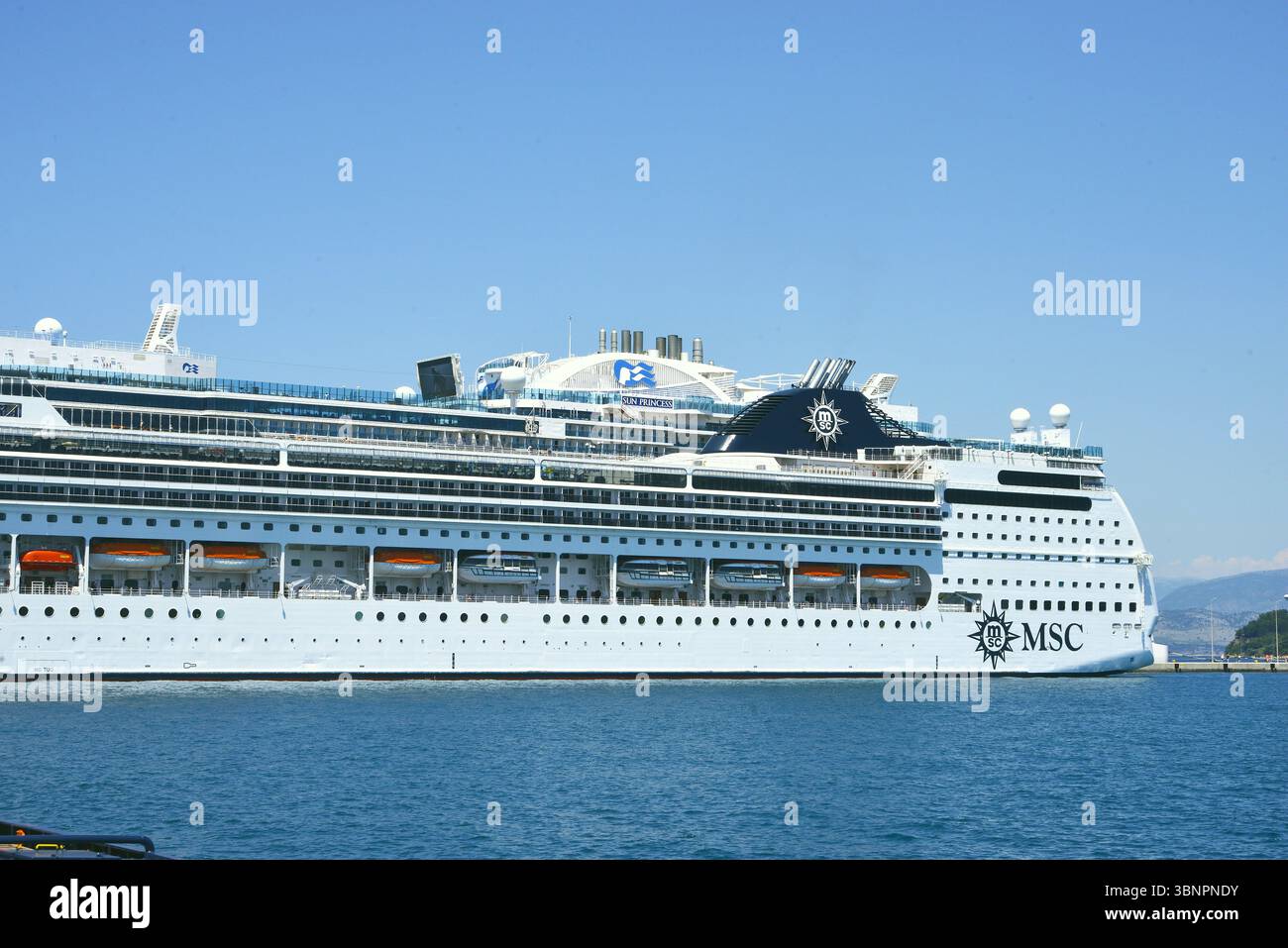 The MSC Opera cruise ship during its tour of the Eastern Mediterranean ...