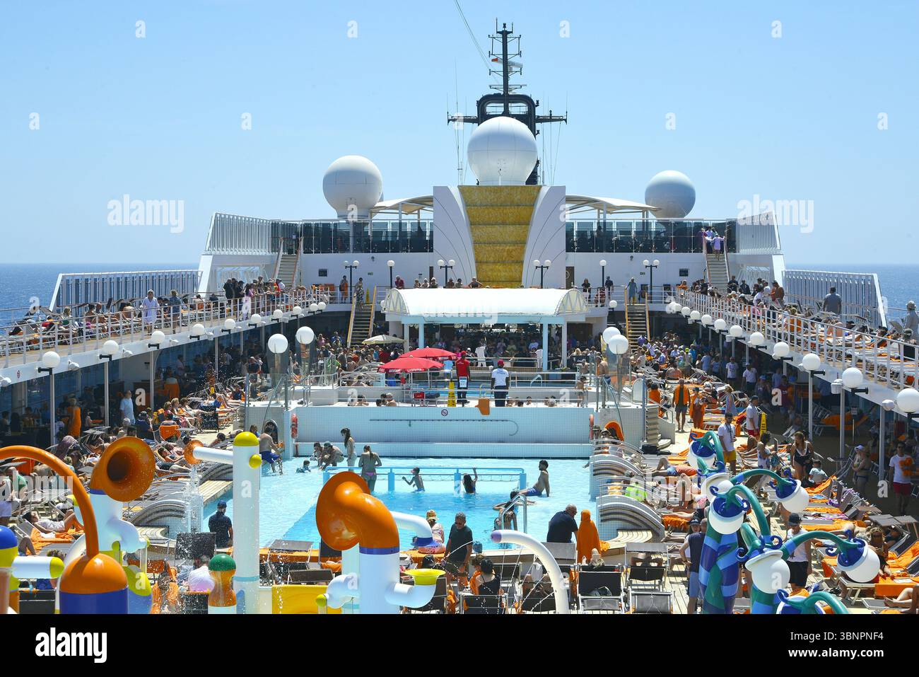 The MSC Opera cruise ship during its tour of the Eastern Mediterranean ...