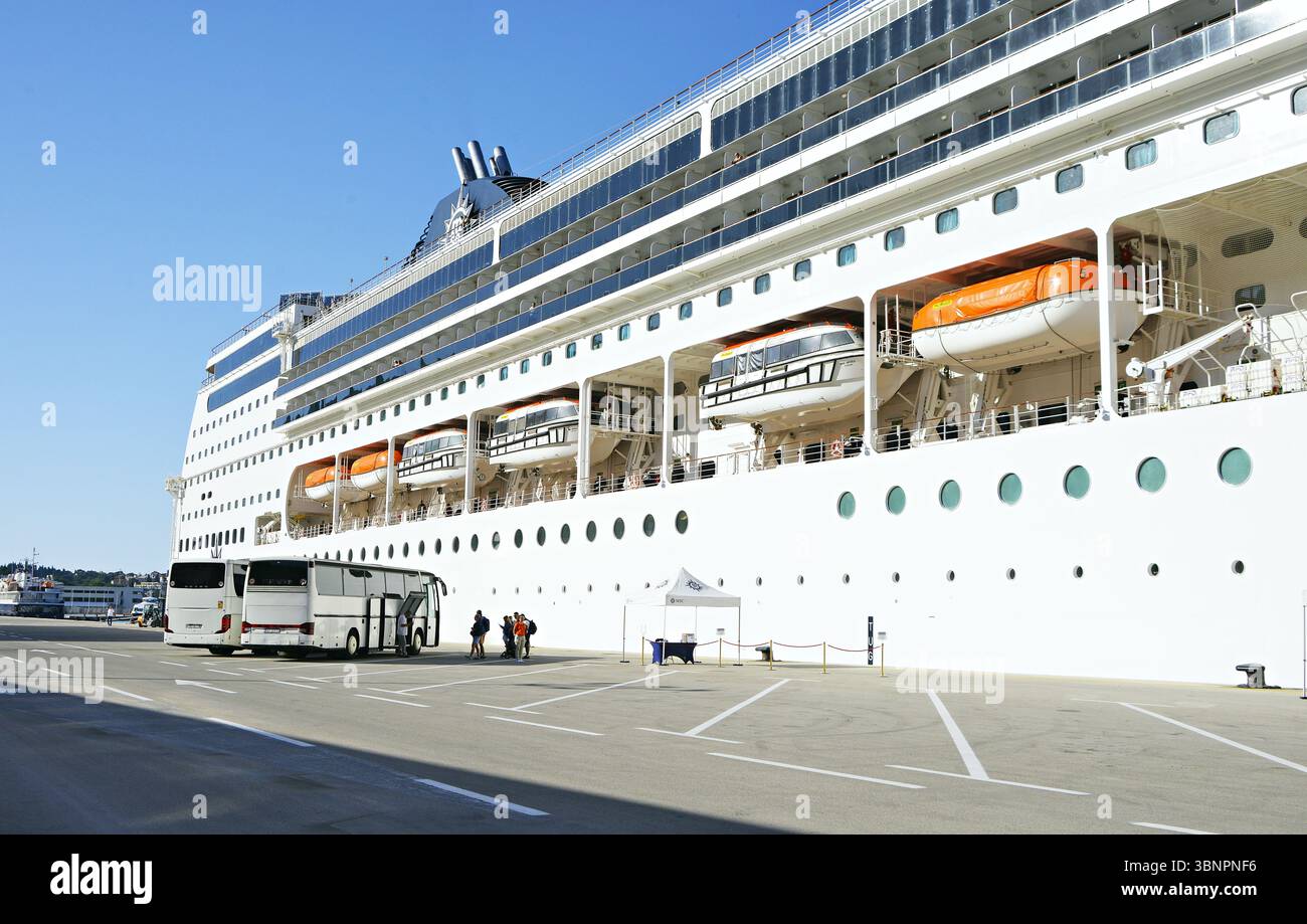 The MSC Opera cruise ship during its tour of the Eastern Mediterranean ...