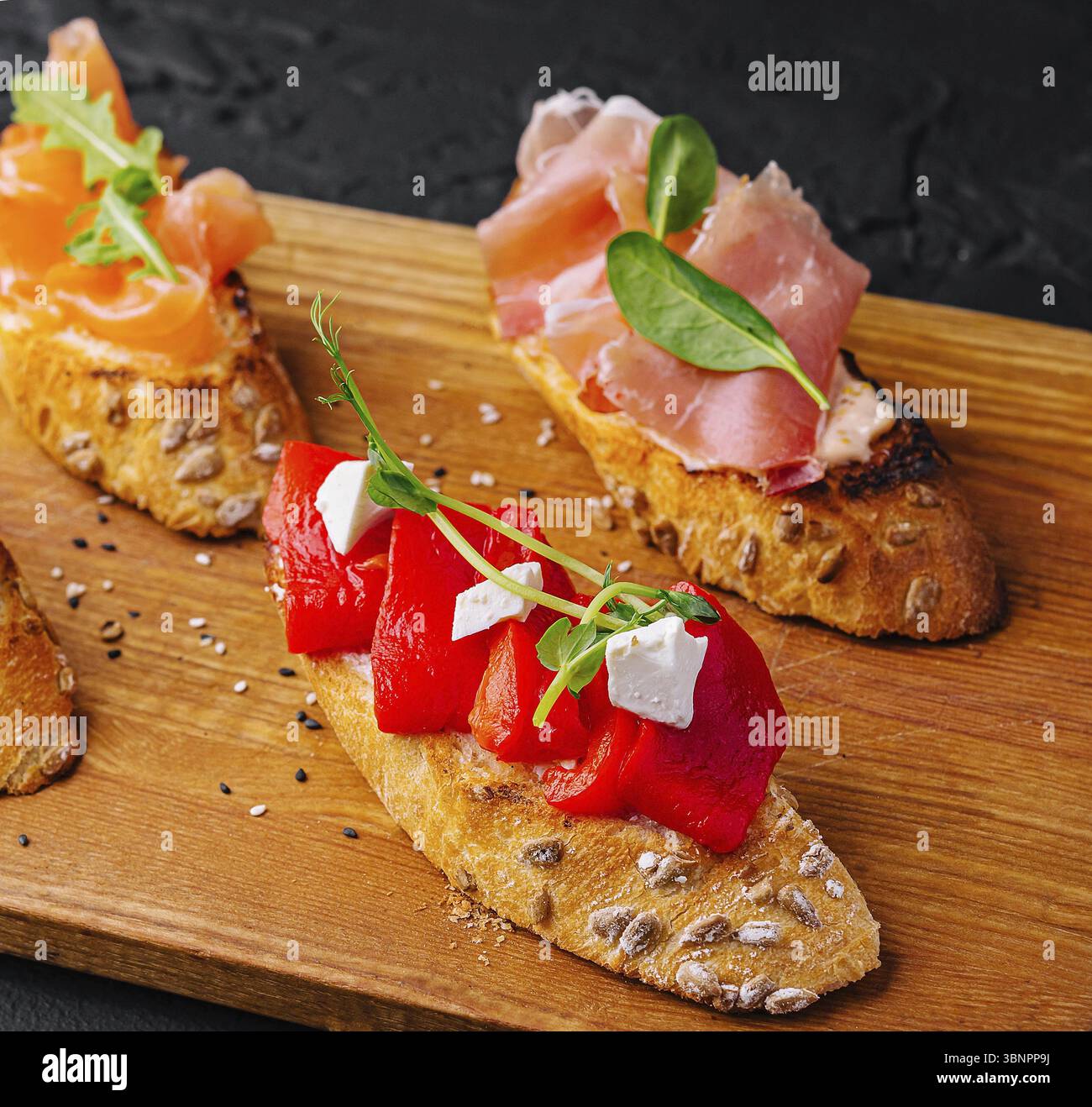Appetizers italian antipasti snacks set Stock Photo - Alamy