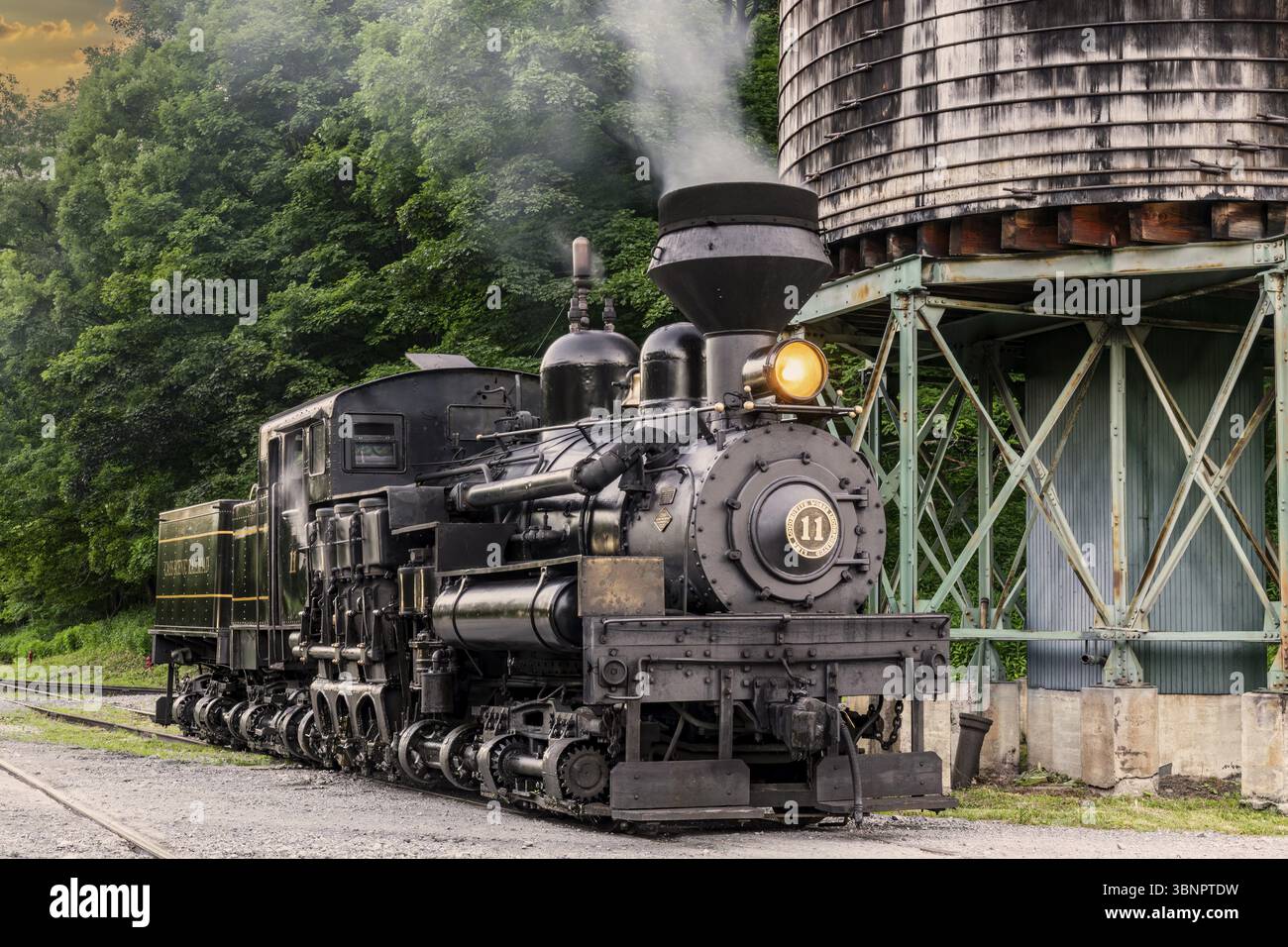 Cass, West Virginia, June 18, 2022 - An Antique Shay Steam Locomotive ...