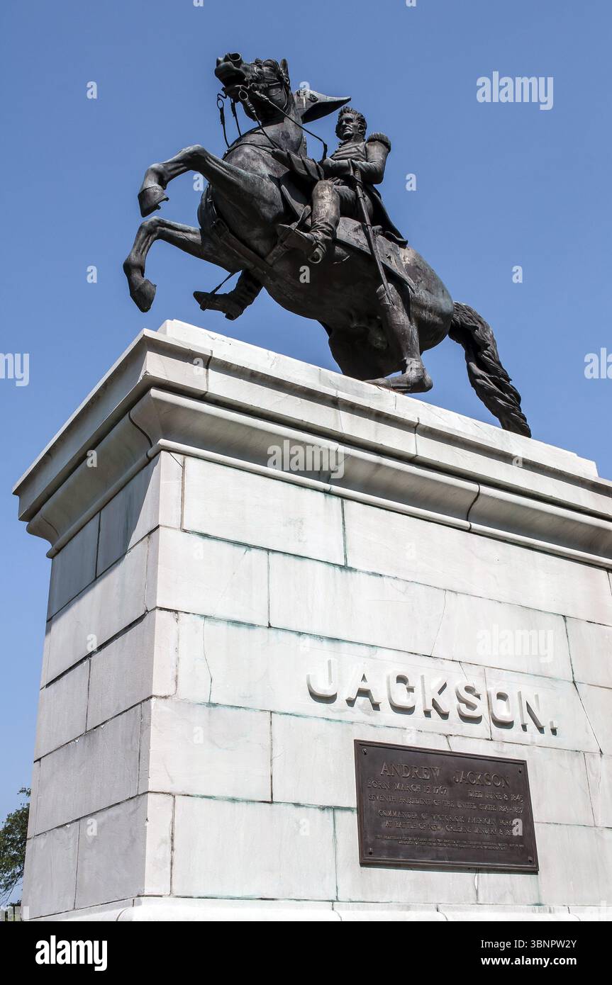 Equestrian statue of United States President Andrew Jackson Stock Photo ...