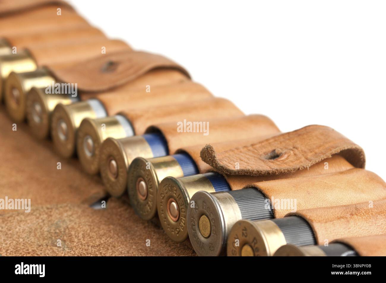 Leather bandolier isolated on a white background Stock Photo - Alamy