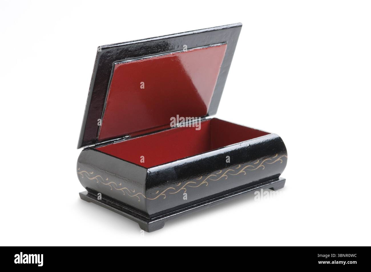 Open wooden box isolated on white background Stock Photo - Alamy