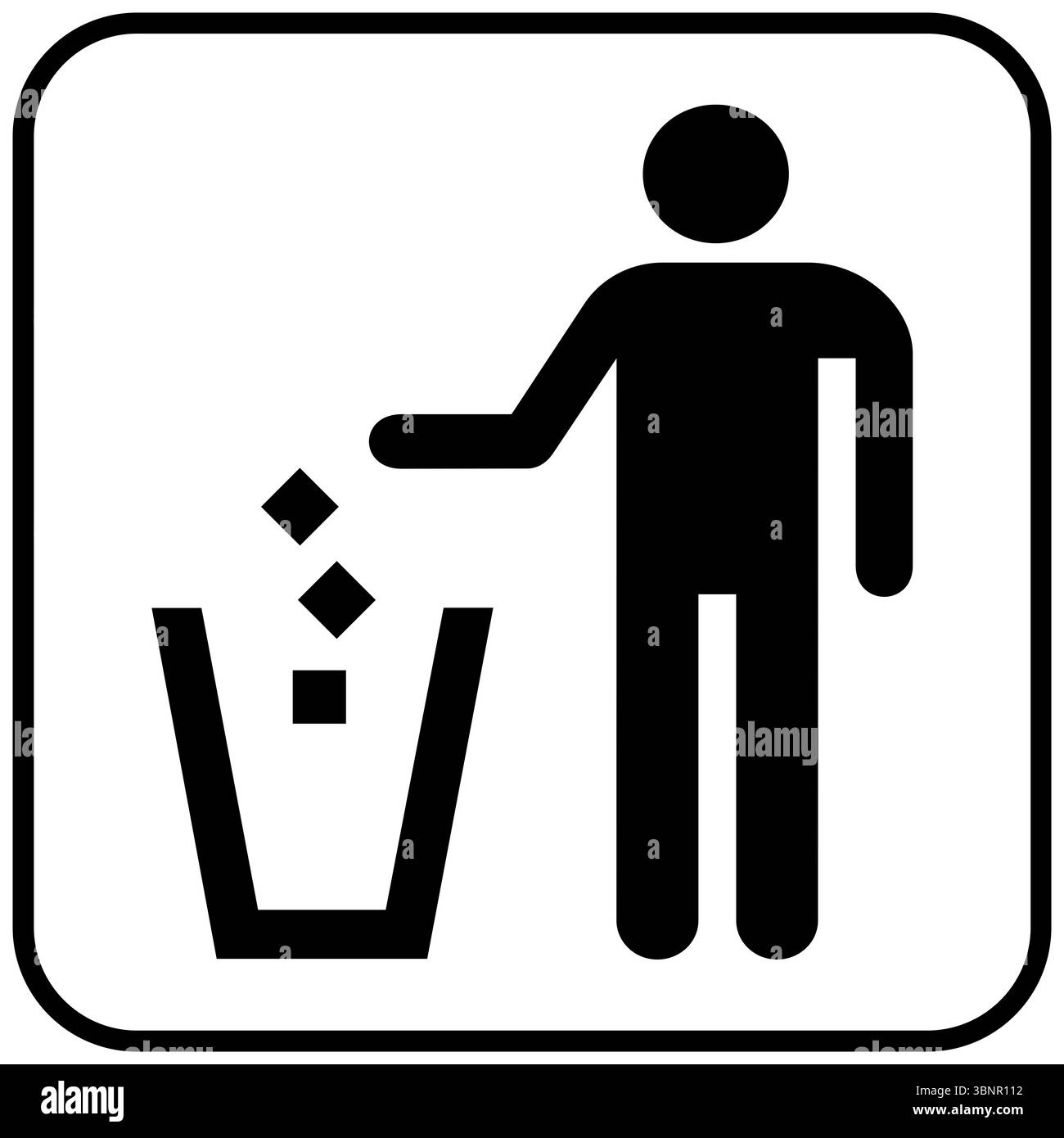 Litter receptacle icon Stock Photo - Alamy