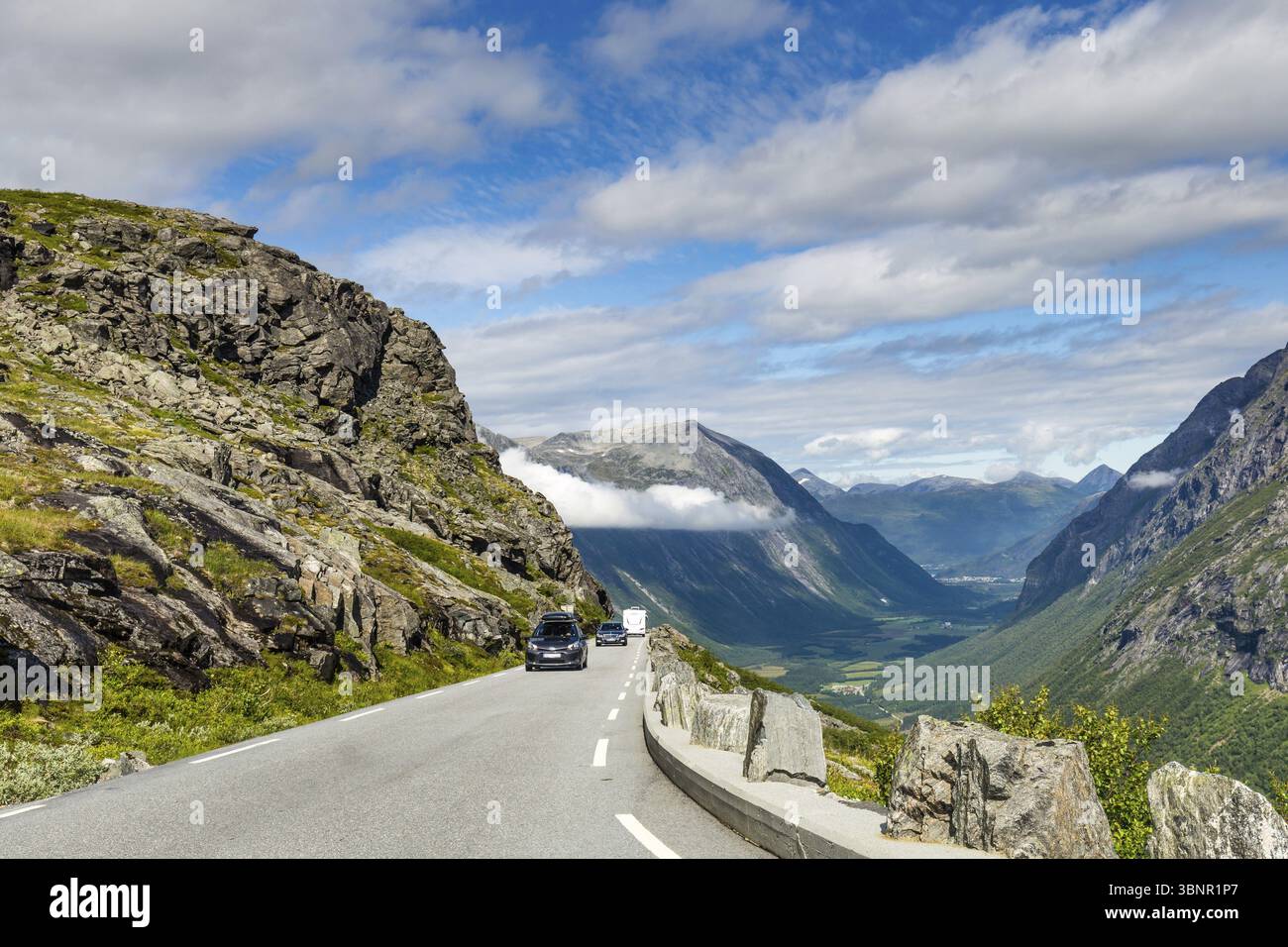 Trollstigen mountain viewpoint and pass along national scenic route ...