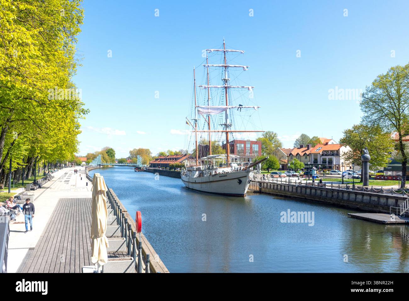 Meridian Restaurant (Restoranas Meridianas) sailing ship on River Danė ...