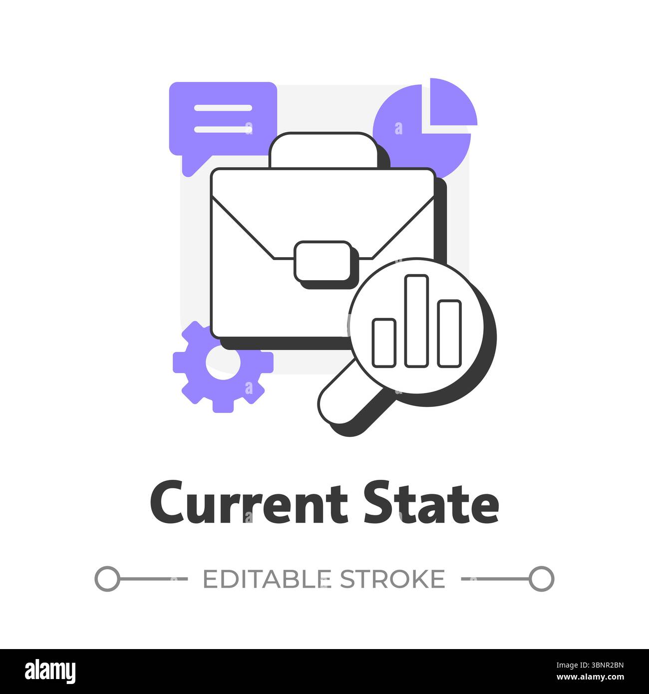 Current state flat outline concept icon Stock Vector Image & Art - Alamy