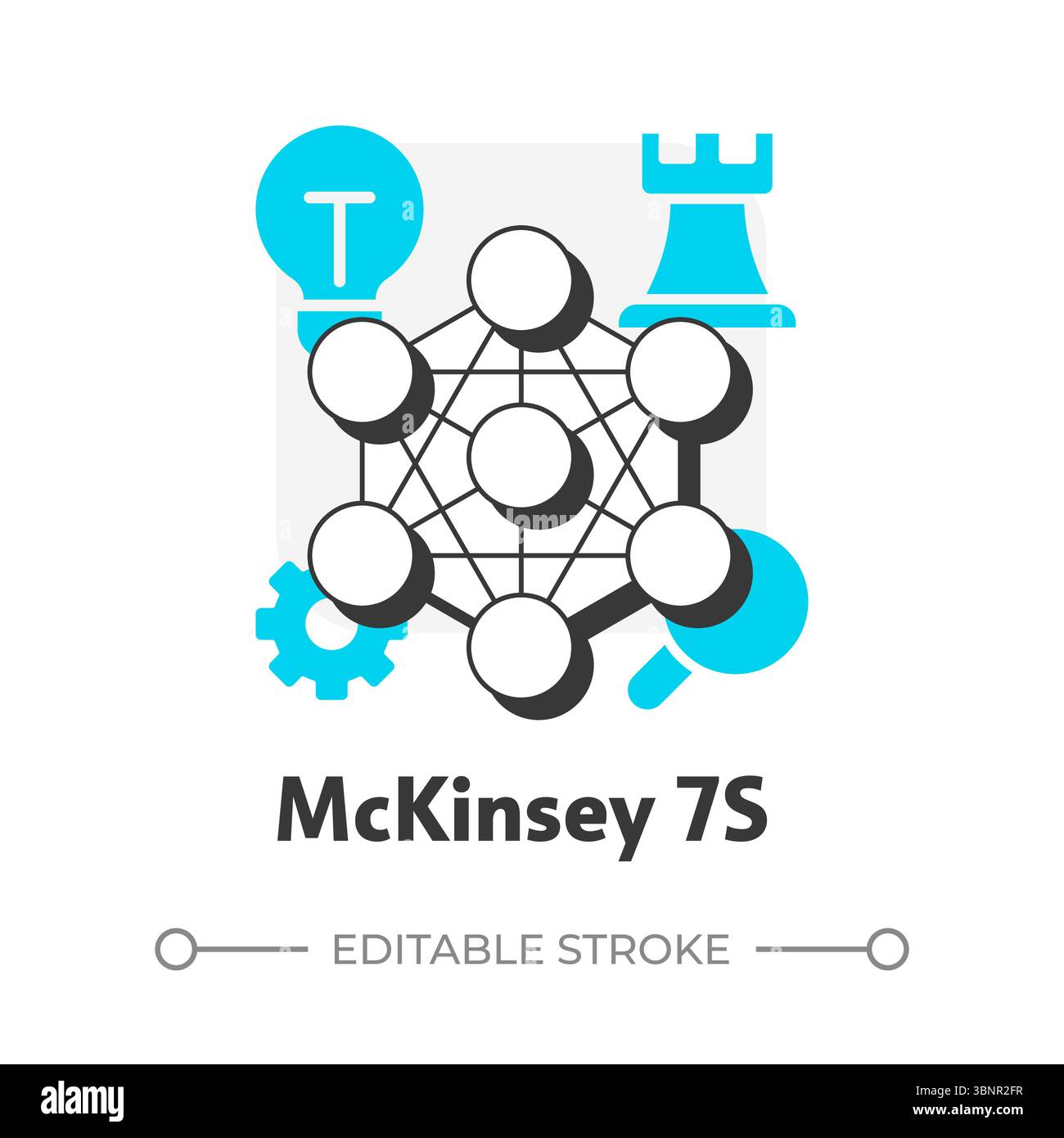 McKinsey 7S flat outline concept icon Stock Vector Image & Art - Alamy