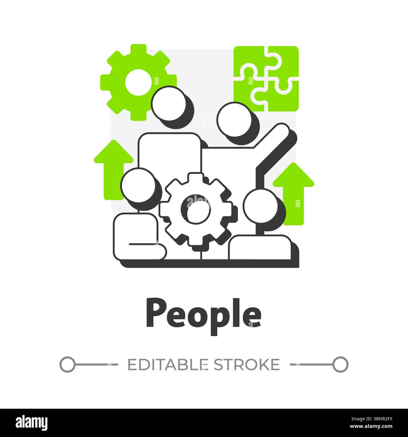 Team skills icon outline Stock Vector Images - Alamy