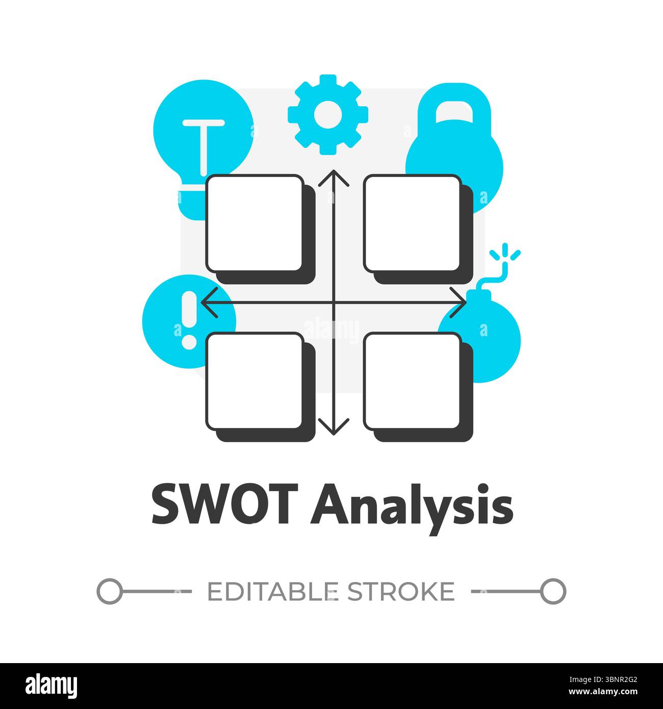 Swot analysis icon color Cut Out Stock Images & Pictures - Alamy