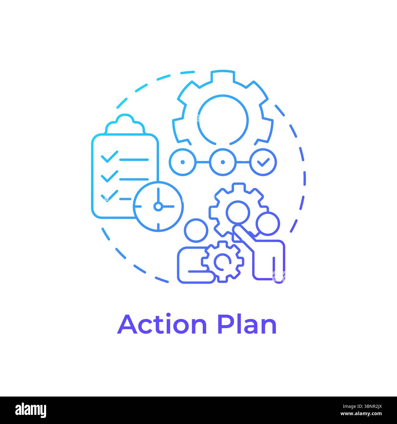 Action plan blue gradient concept icon Stock Vector Image & Art - Alamy