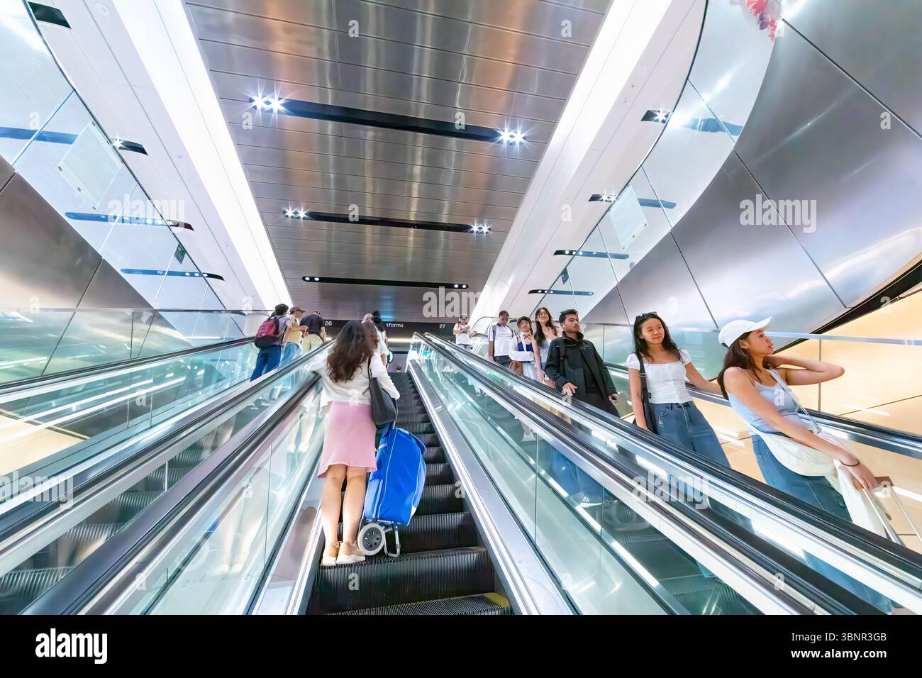 The modern driverless 'Sydney Metro' train line opened in 2024 and runs ...
