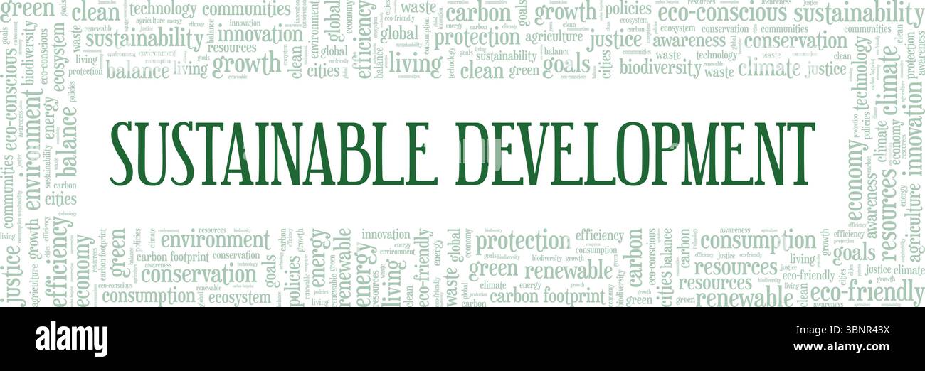 Sustainable Development word cloud conceptual design isolated on white ...