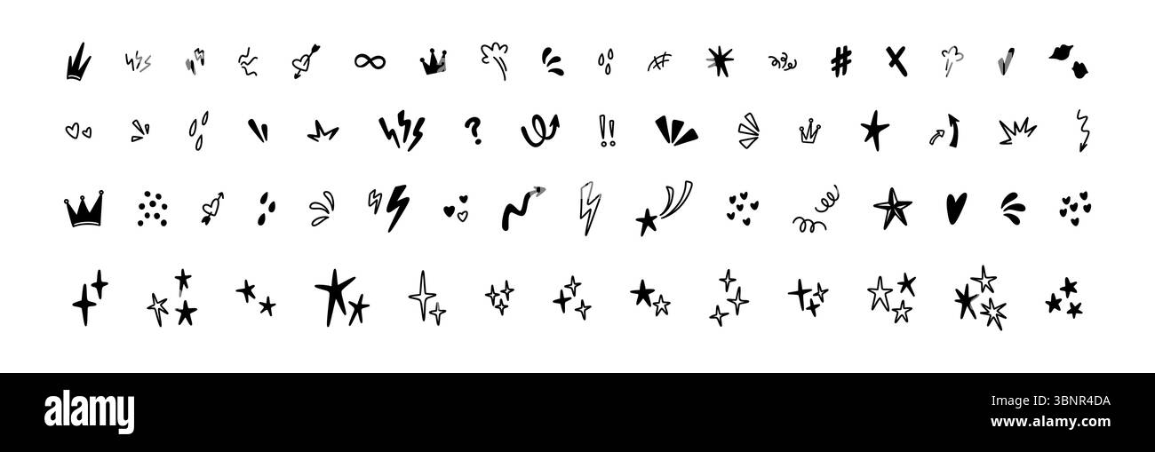 Naive style icon set Stock Vector Images - Alamy