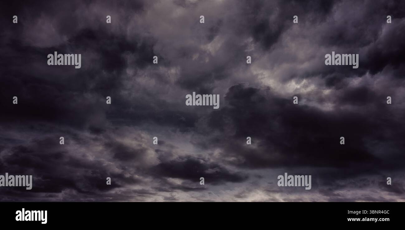 Storm cloud layers are dominating flat design sky, showing dense gray ...