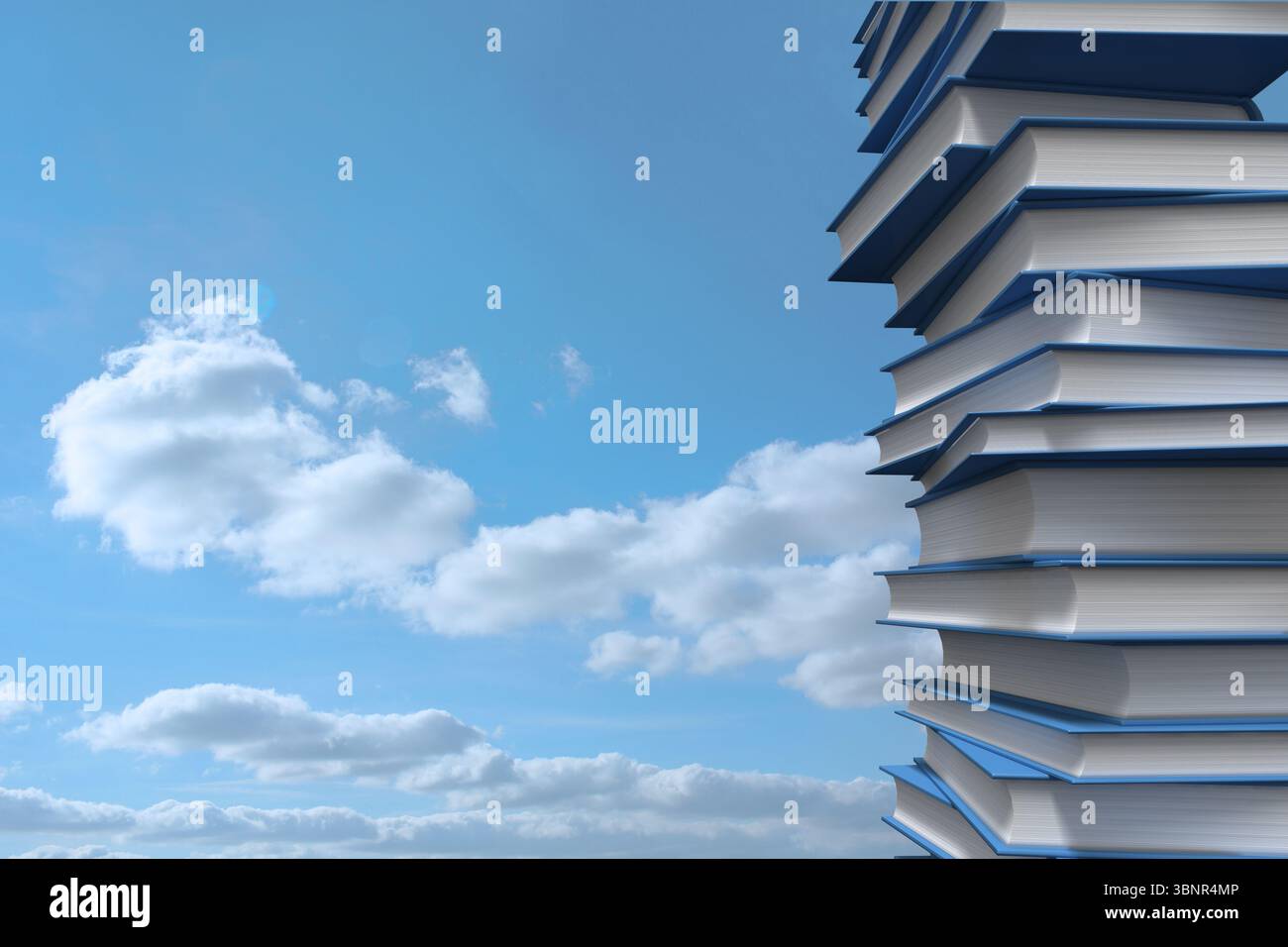Pile of books against sky Stock Photo - Alamy