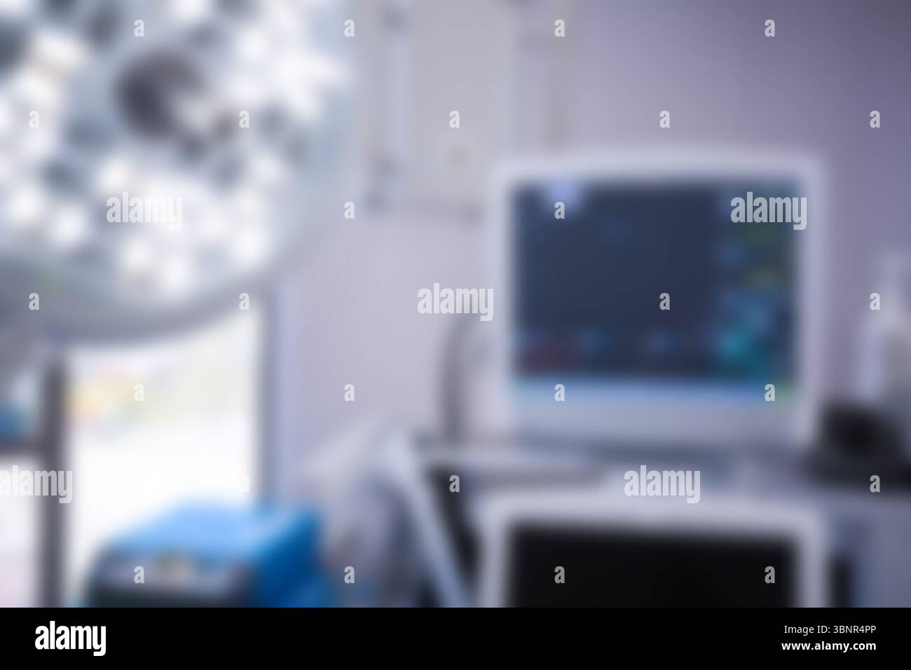 Surgical lamp and monitor in operating room Stock Photo - Alamy