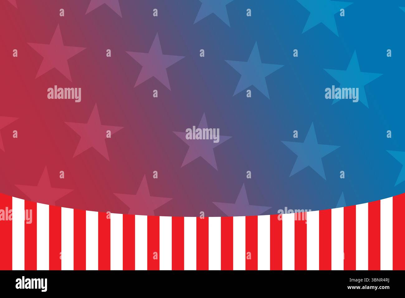 Flat design flag motif showing star gradient flowing into waving ...