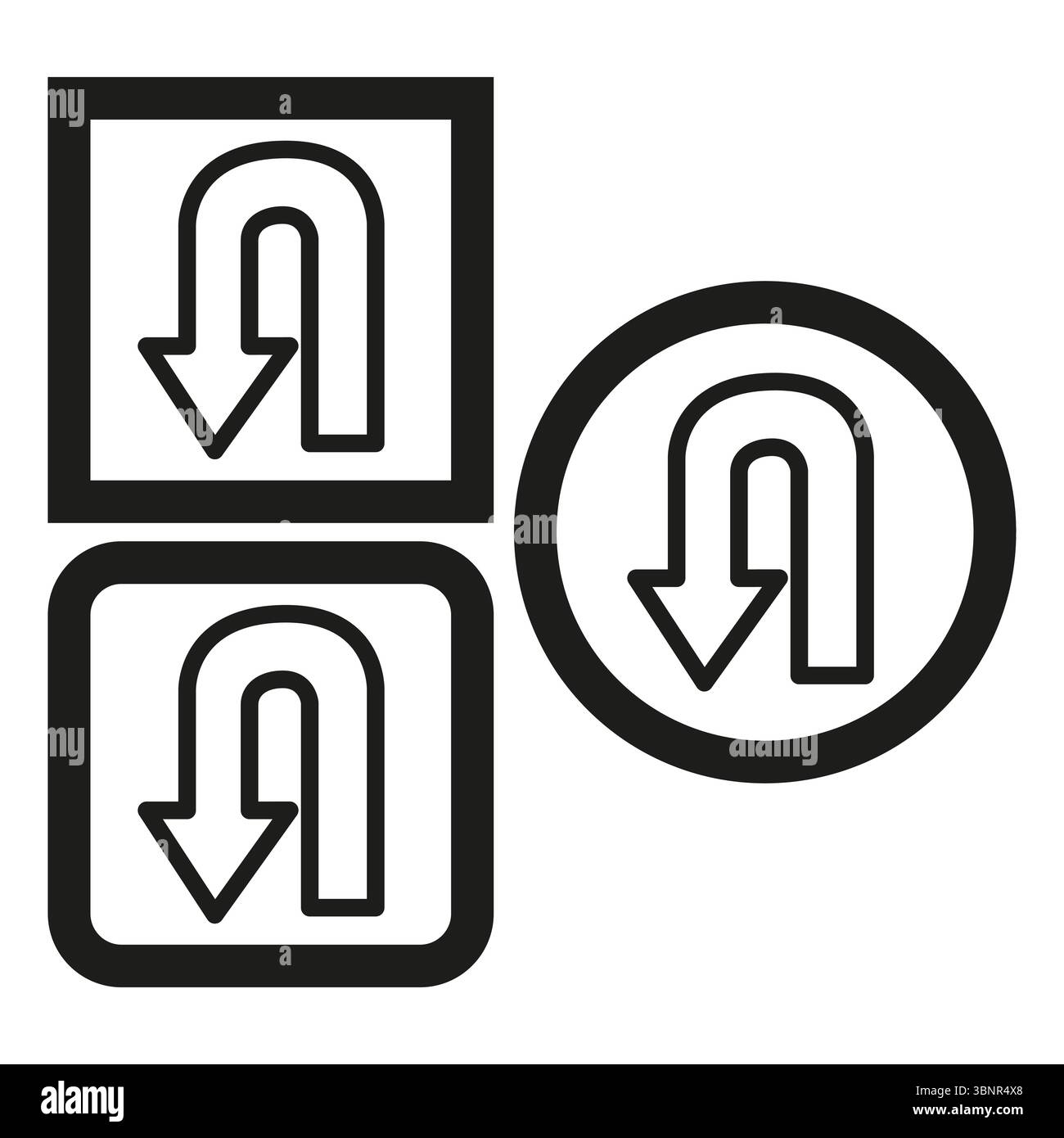 Circular arrow icon. Return symbol Vector. Repeat rotation graphic ...
