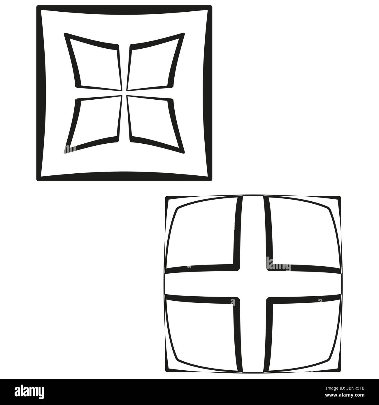 Curved window frames Cut Out Stock Images & Pictures - Alamy