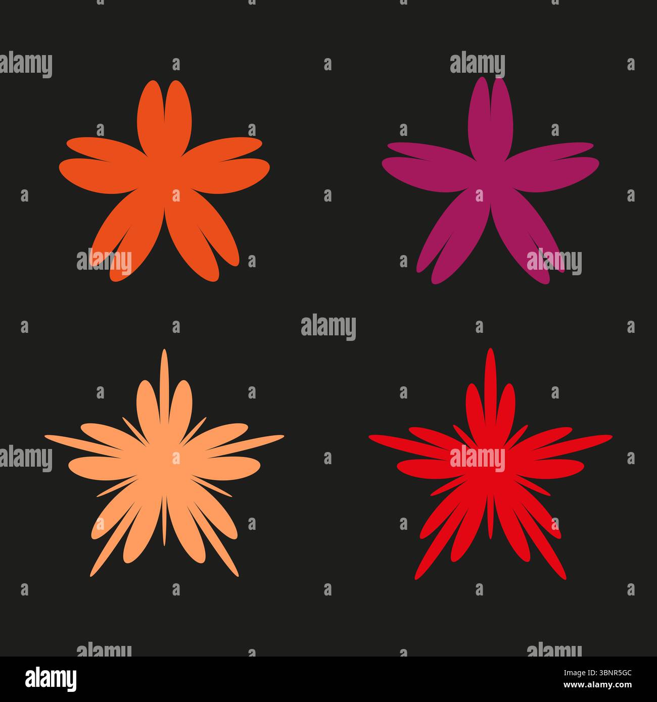 Colourful summer blossoms Stock Vector Images - Alamy