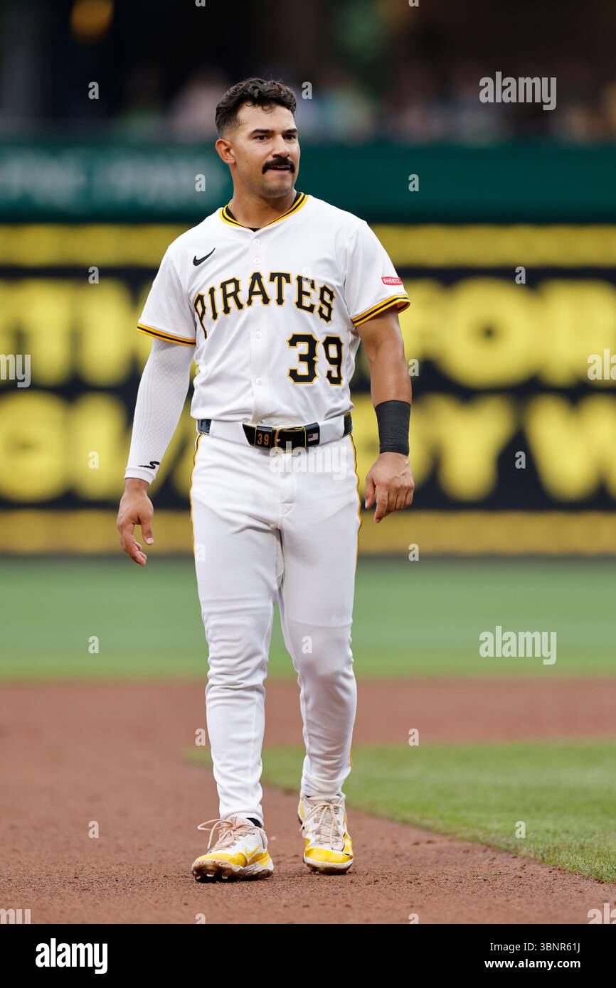 PITTSBURGH, PA - JUNE 28: Nick Gonzales #39 of the Pittsburgh Pirates ...