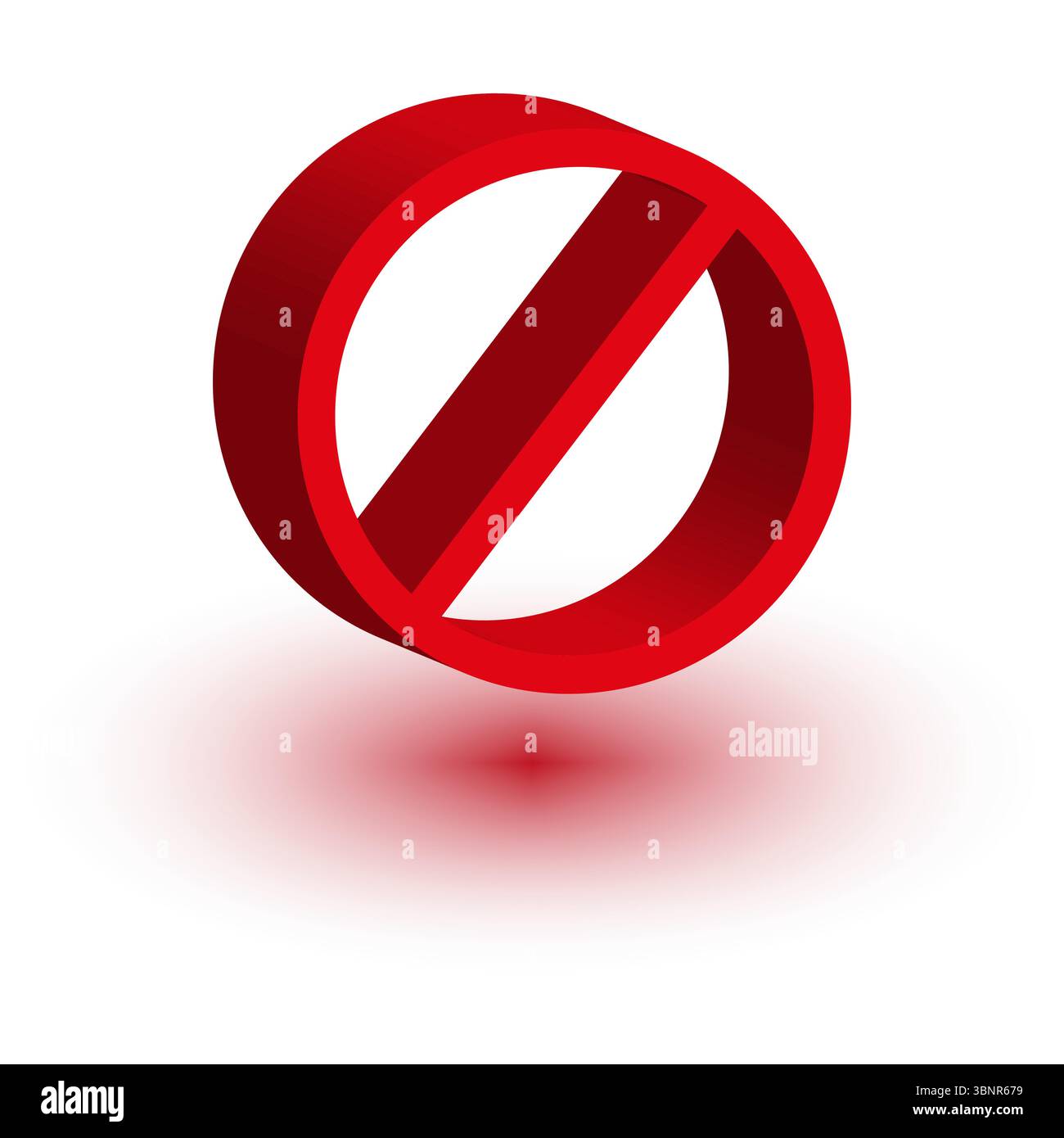 Prohibition symbol icon. Red no sign. Stop warning Vector. Restricted access graphic Stock ...